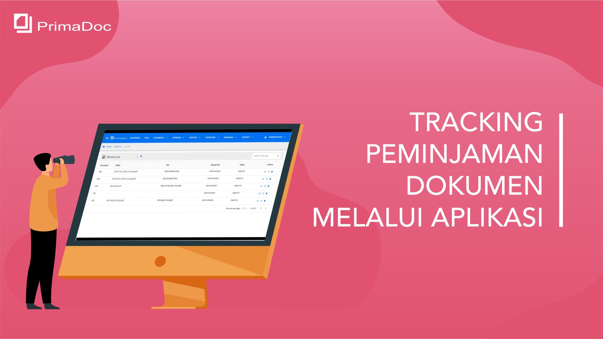 Tracking Peminjaman Dokumen Melalui Aplikasi - PrimaDoc